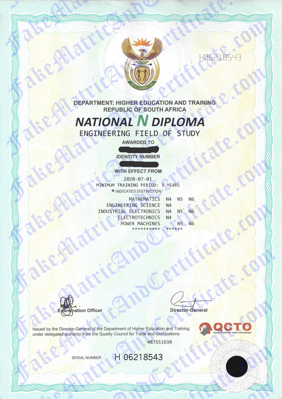 Store - Fake Matric and Certificate